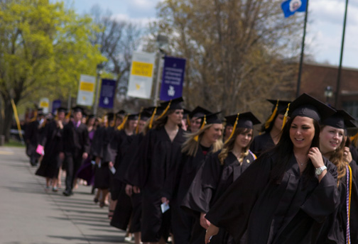 Commencement Banner Carriers | Winona State News